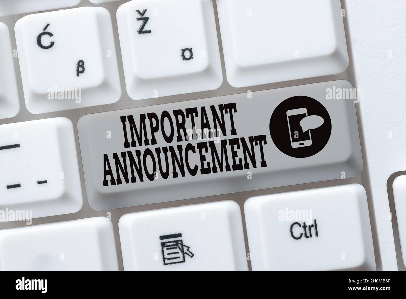 Text caption presenting Important Announcement. Business showcase ...