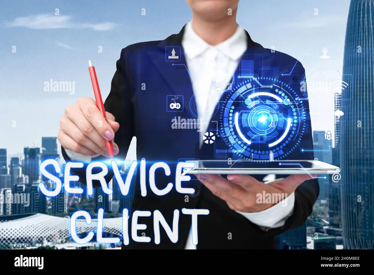 Text showing inspiration Service Client. Business idea Dealing with ...