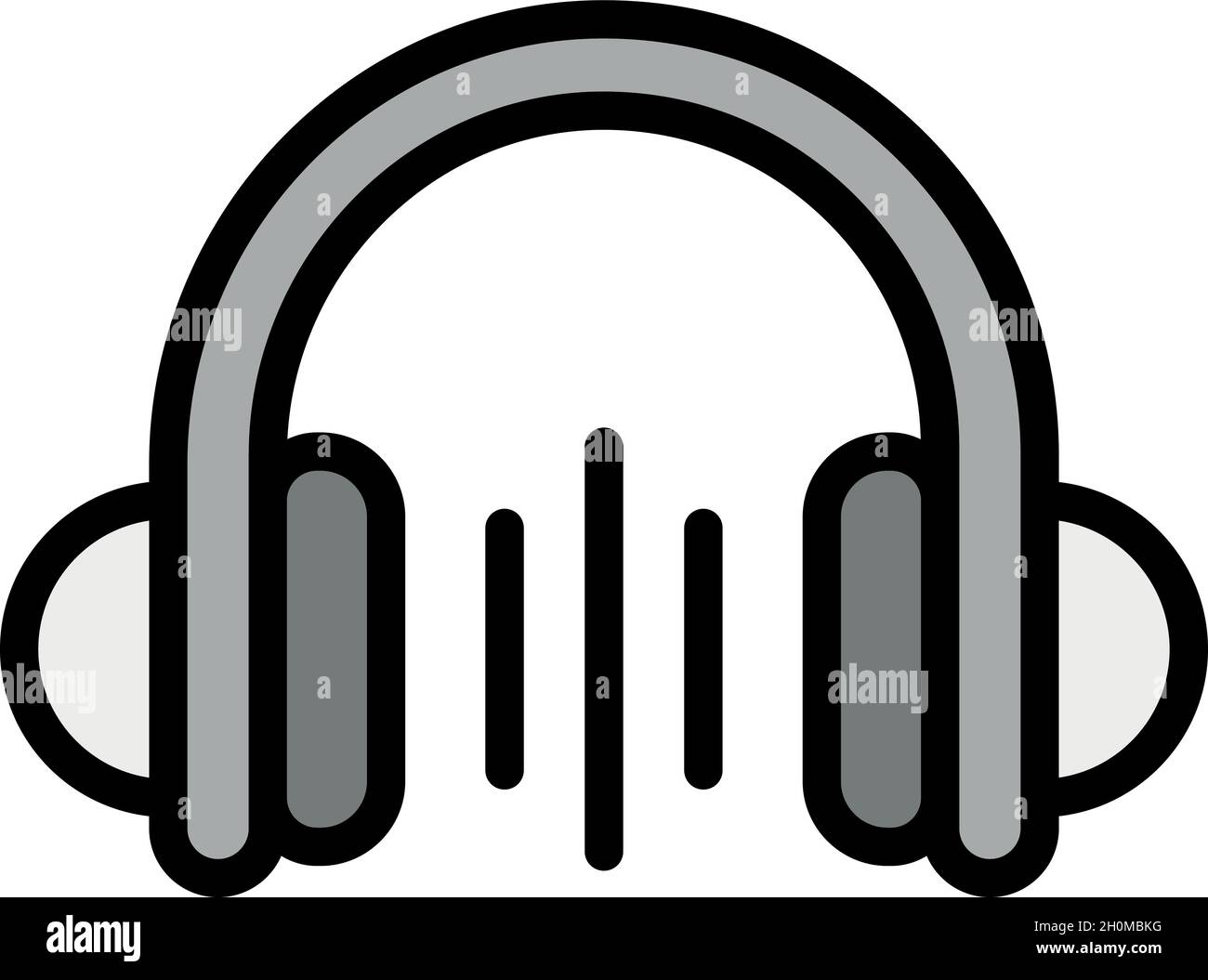 Bluetooth headphones icon. Outline bluetooth headphones vector icon ...