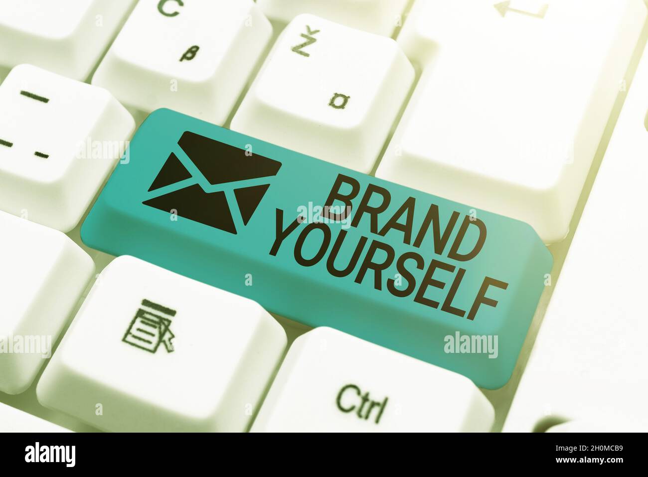 Conceptual caption Brand Yourself. Business concept Develop a unique ...
