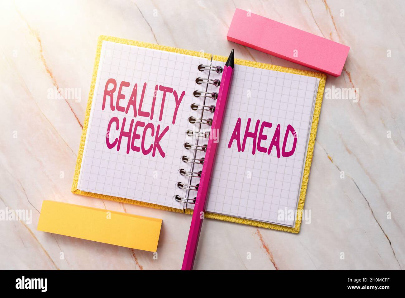 Sign displaying Reality Check Ahead. Business showcase makes them ... Sign displaying Reality Check Ahead. Business showcase makes them ...
