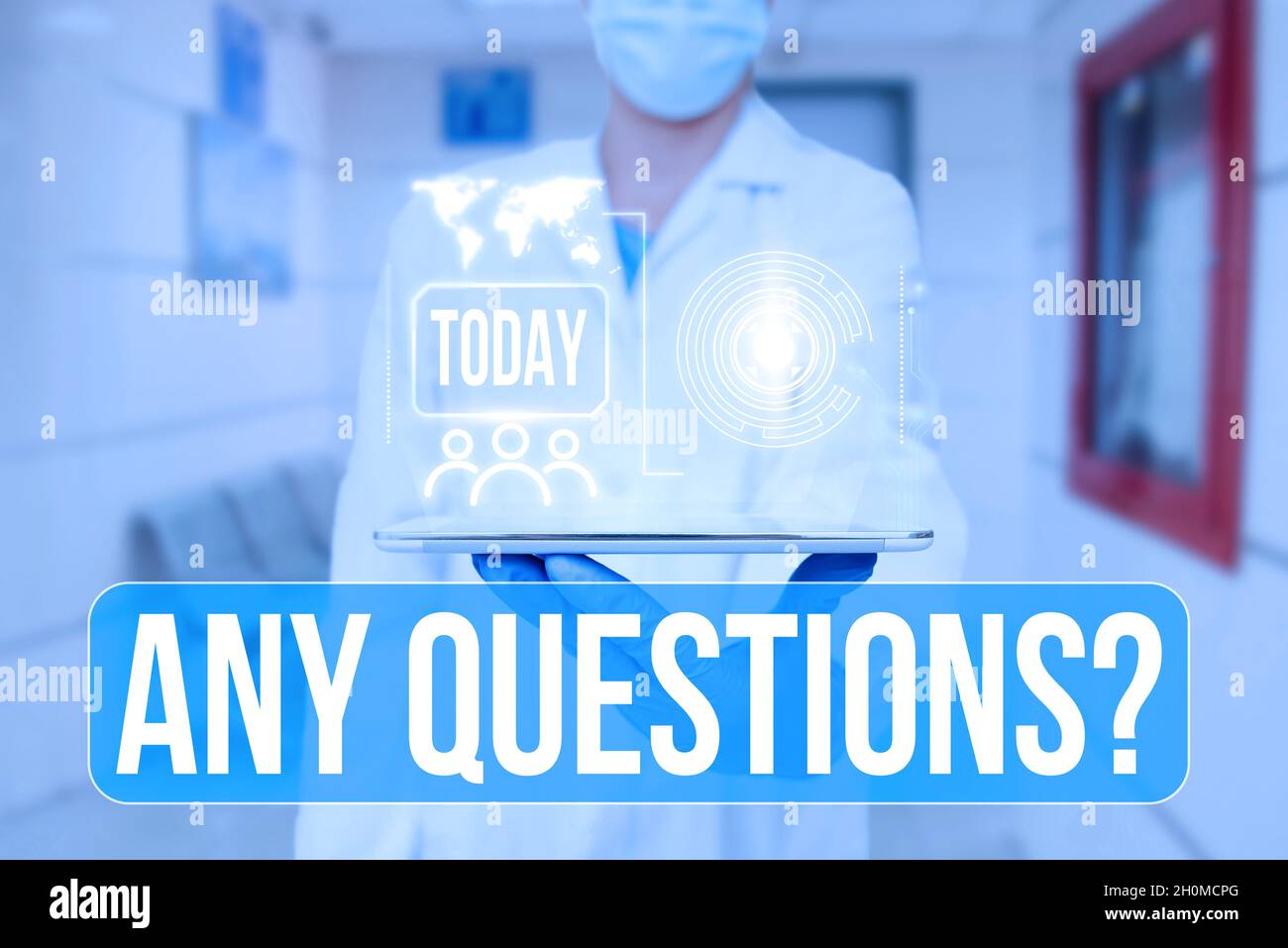Inspiration showing sign Any Questions Question. Word Written on you ...