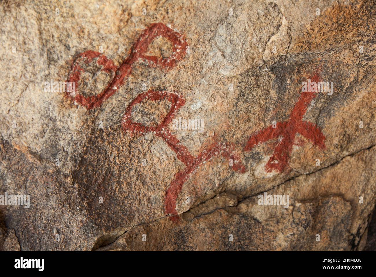 Joshua Tree National Park Native American Pictographs Stock Photo - Alamy