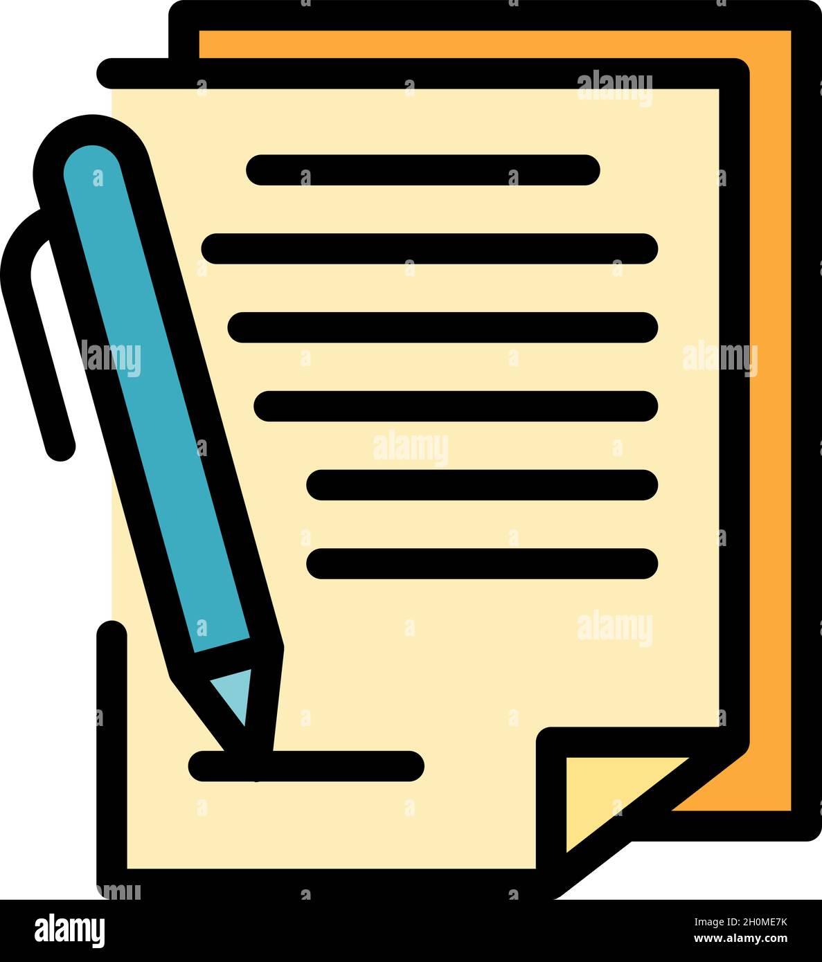 Issuing an order icon. Outline issuing an order vector icon color flat ...