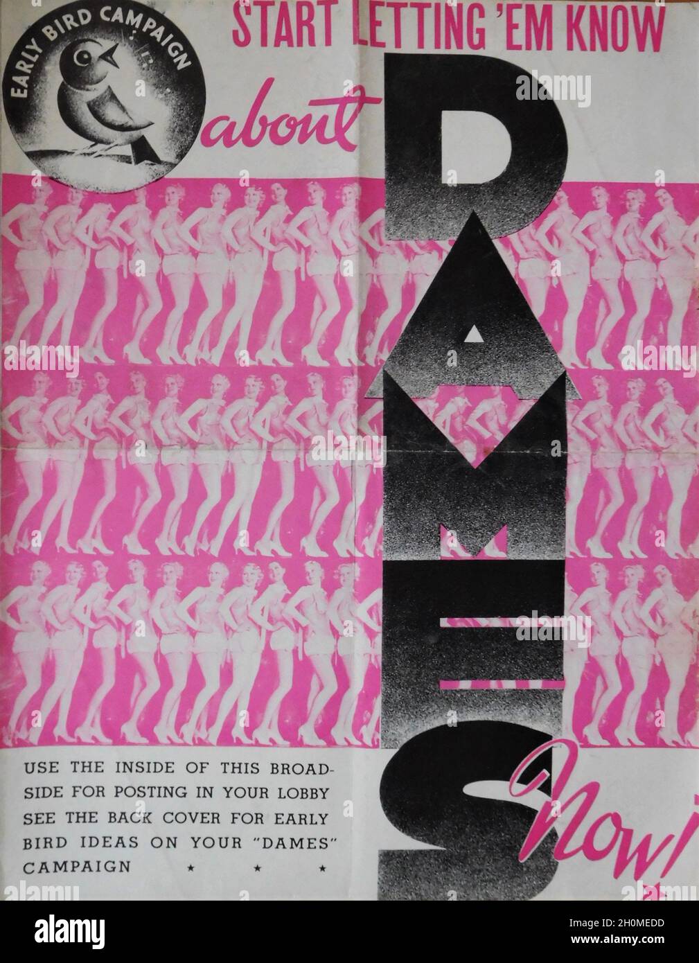 Front Page of US Early Bird Large Format Campaign Sheet for DICK POWELL ...