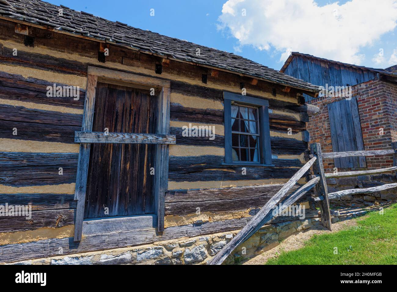 Blountville, Tennessee, USA - August 14, 2021: Backside of historical ...