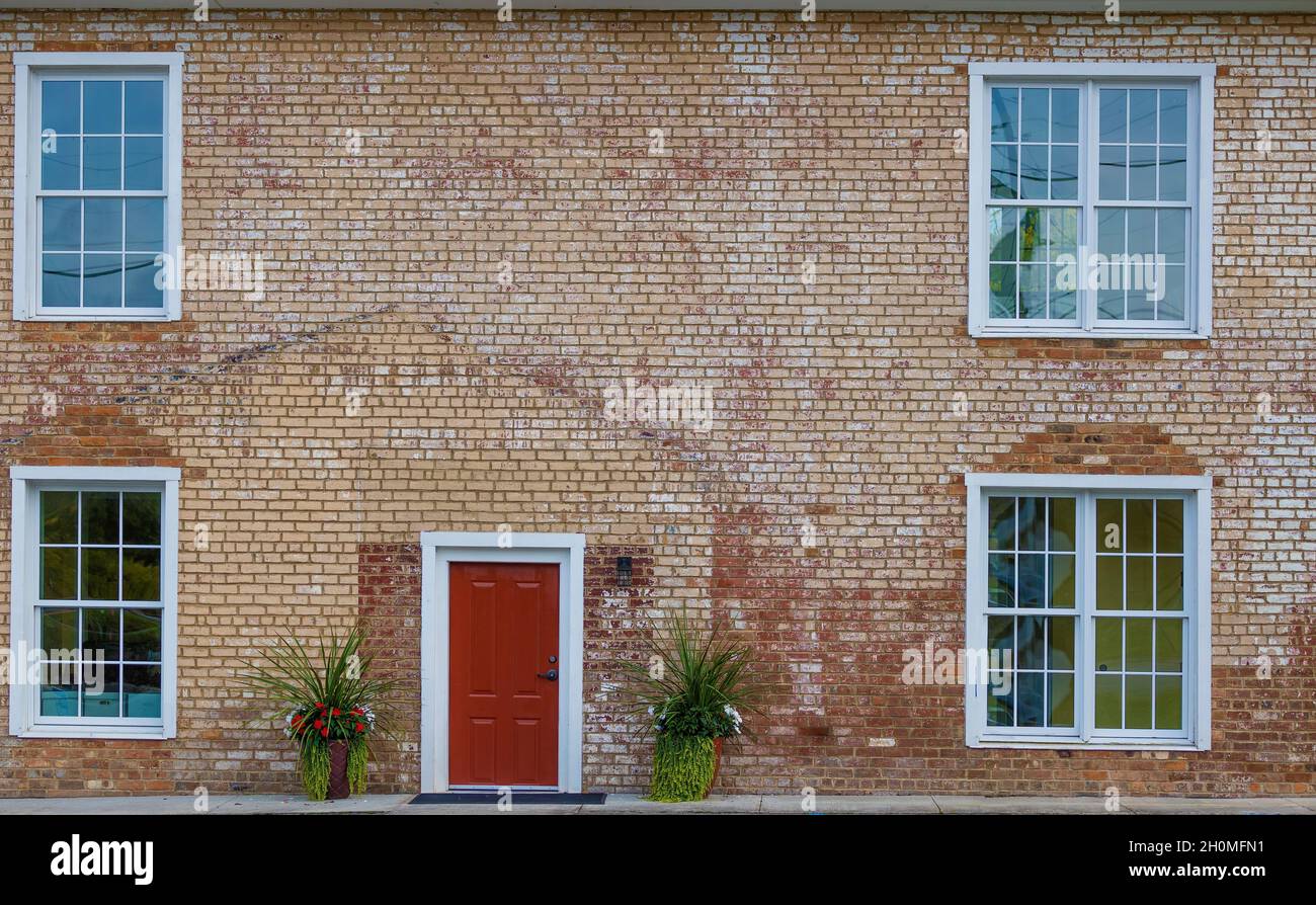 Blountville, Tennessee, USA - October 5, 2021: Close up of an old brick ...