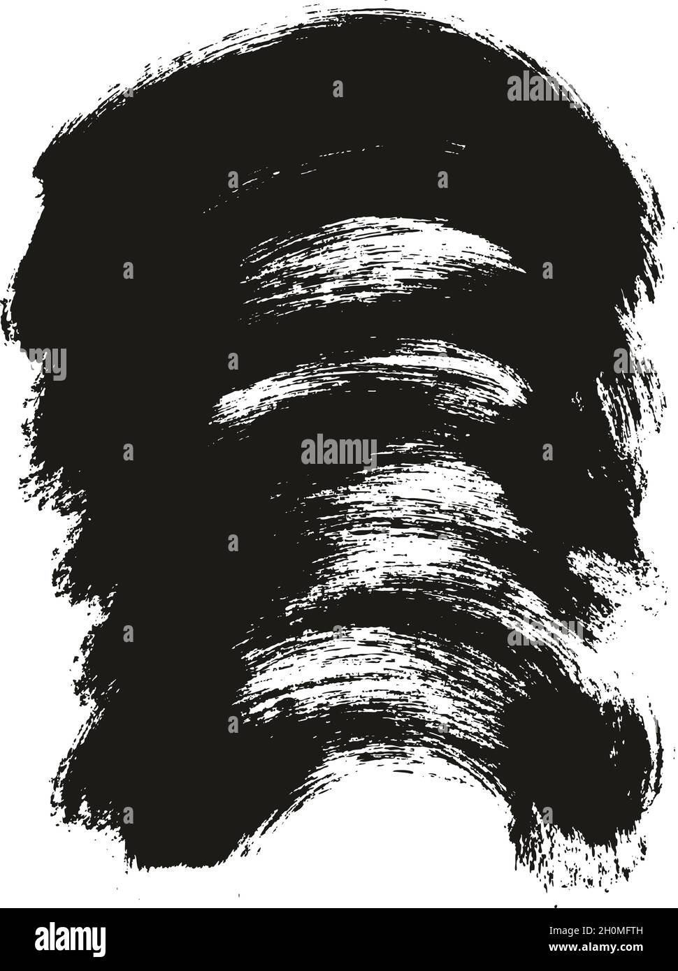 Round Brush Thick Curved Background Artist Brush High Detail Abstract ...