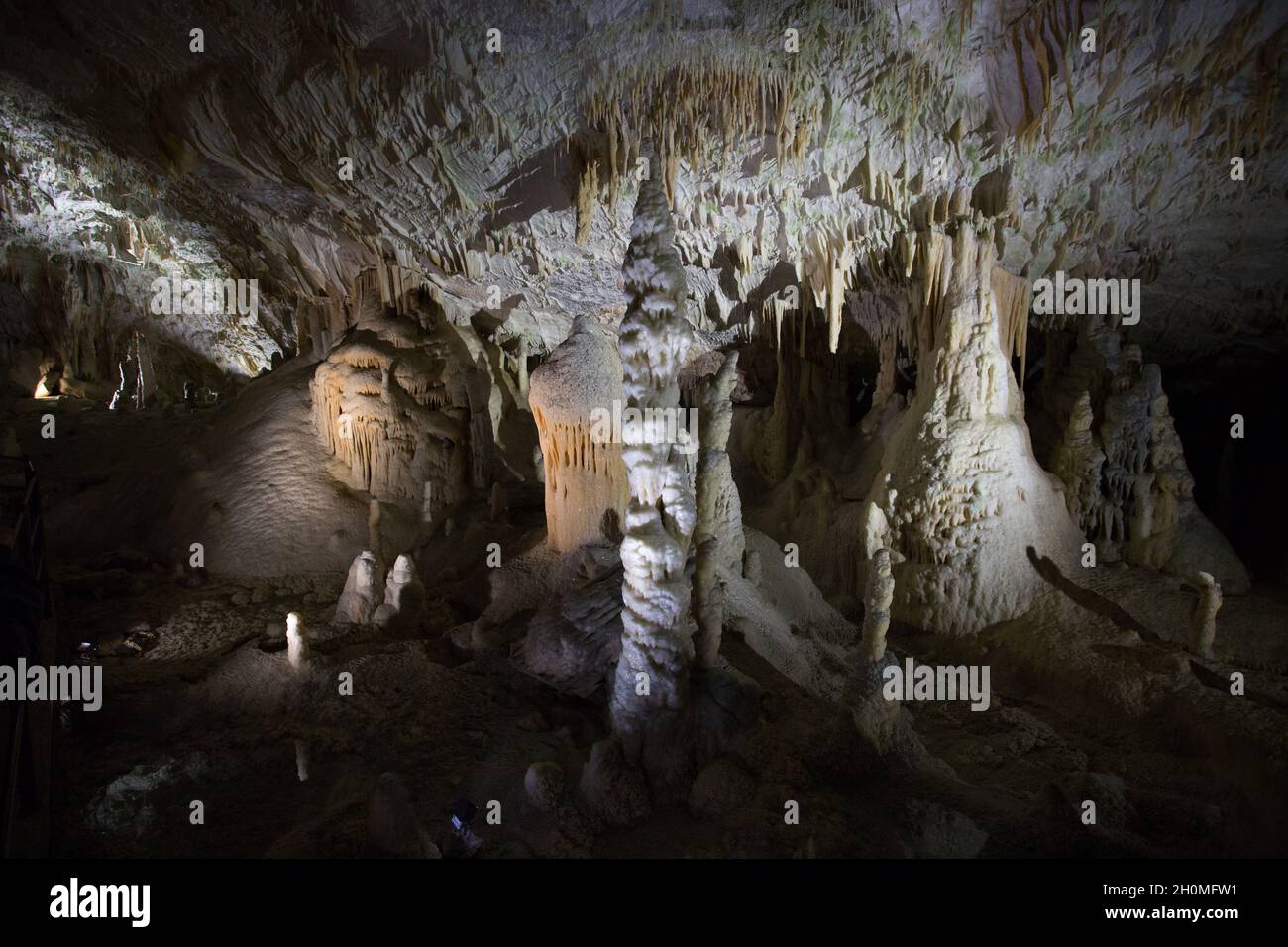 Stalagmites and stalactites in Postojna Cave, biggest grotto travel ...