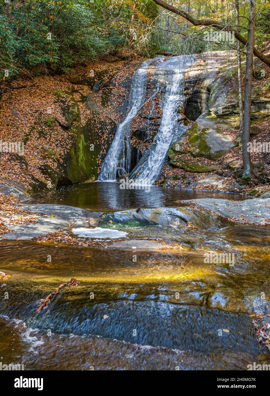 Widow's Creek Falls in the Stone Mountain State Park, North Carolina ...