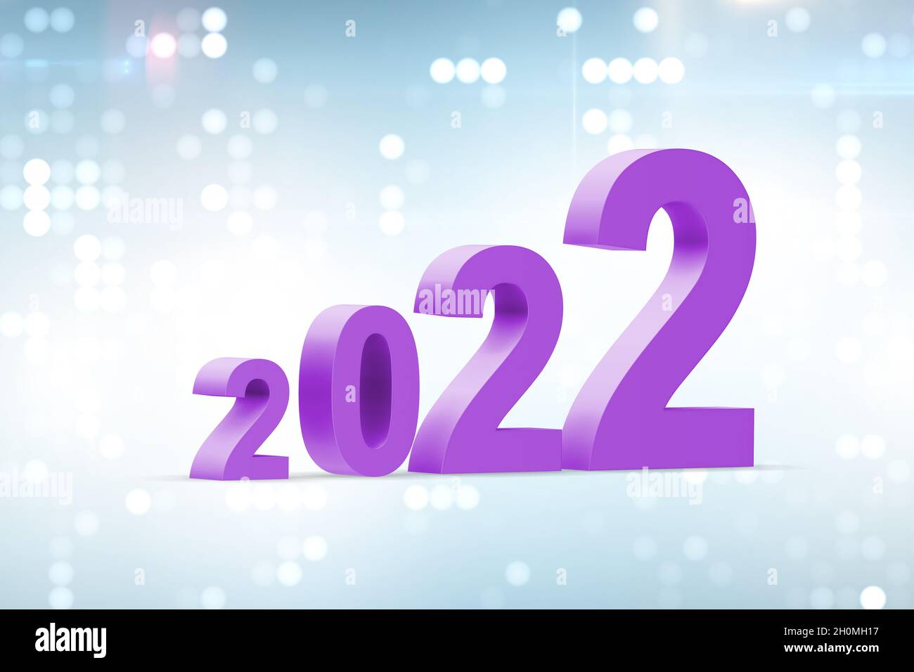 Concept of year 2022 with the numbers - 3d rendering Stock Photo - Alamy