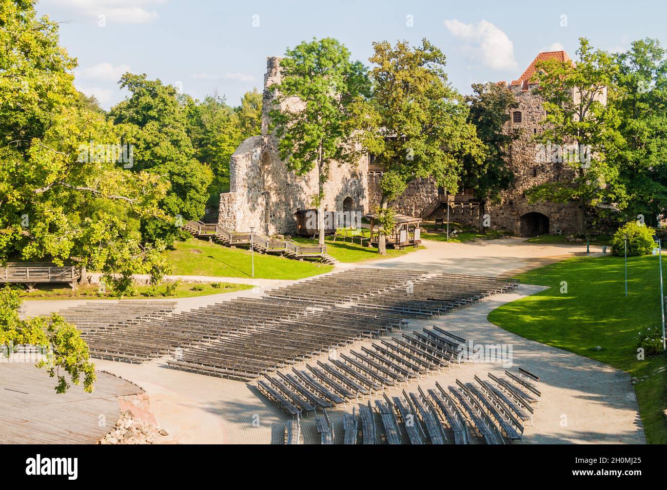 Ruins of Sigulda Medieval Castle, Latvia Stock Photo - Alamy