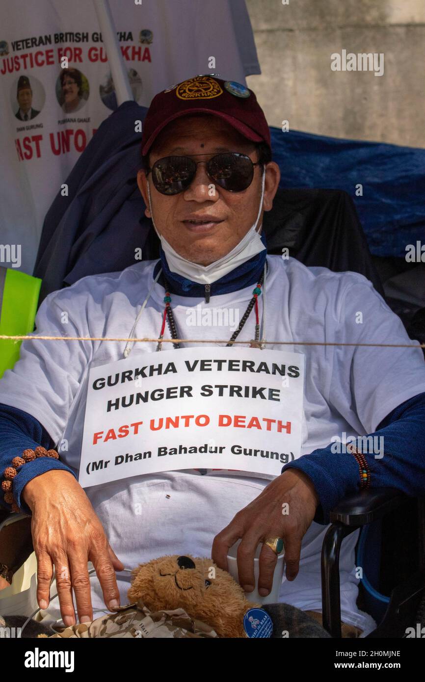 Gurkha's their family and supporters demonstrating against the unequal ...