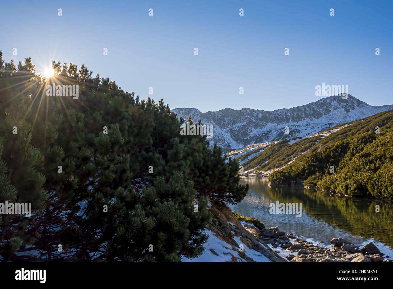 Winter view of the Valley of Five Lakes, or Dolina Pieciu Stawow in ...