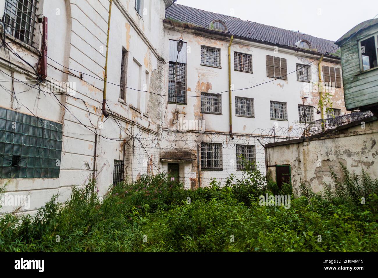 Dilapidated building of the Patarei former sea fortress and prison in ...