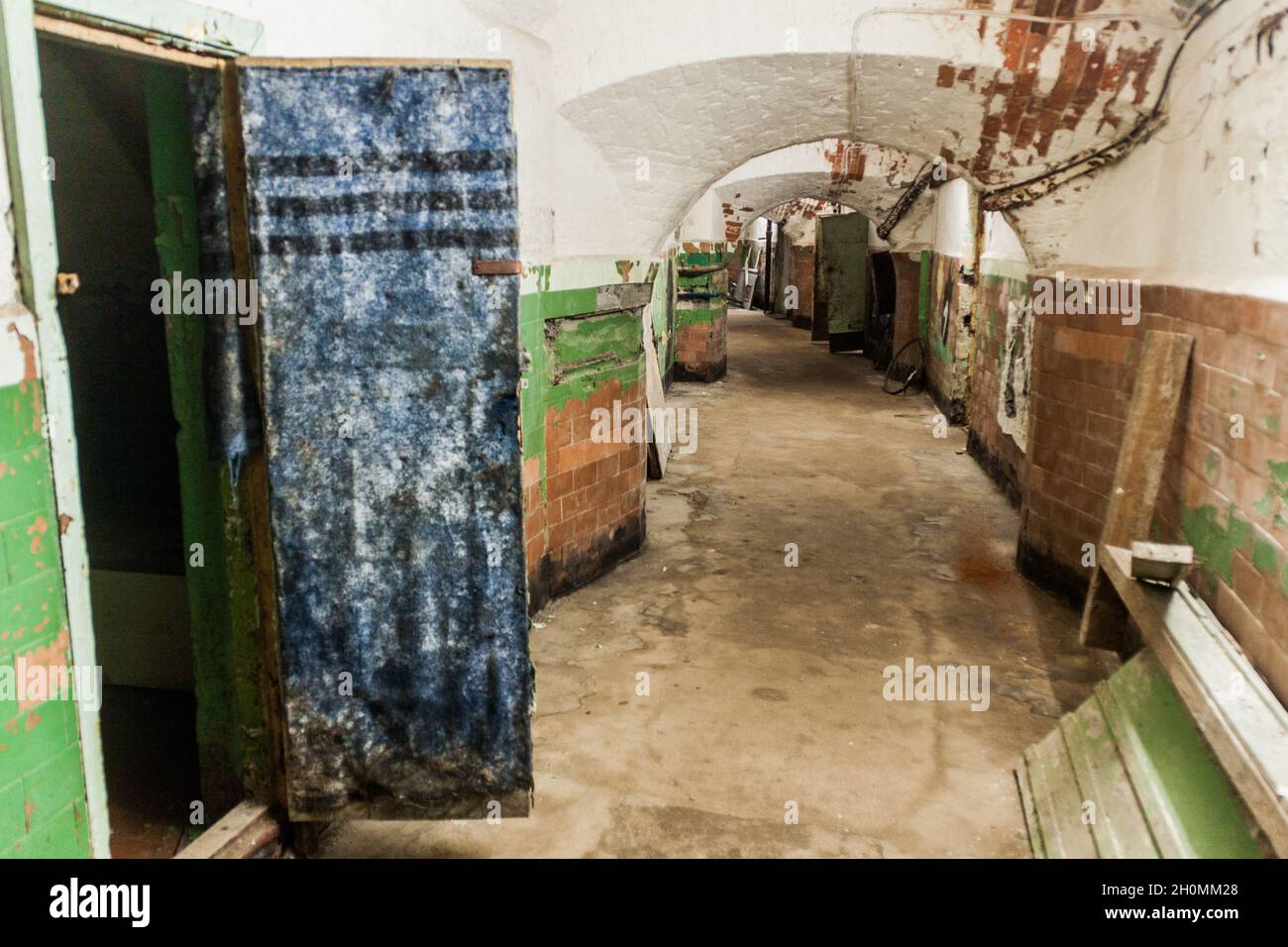 Interior of the Patarei former sea fortress and prison in Tallinn ...
