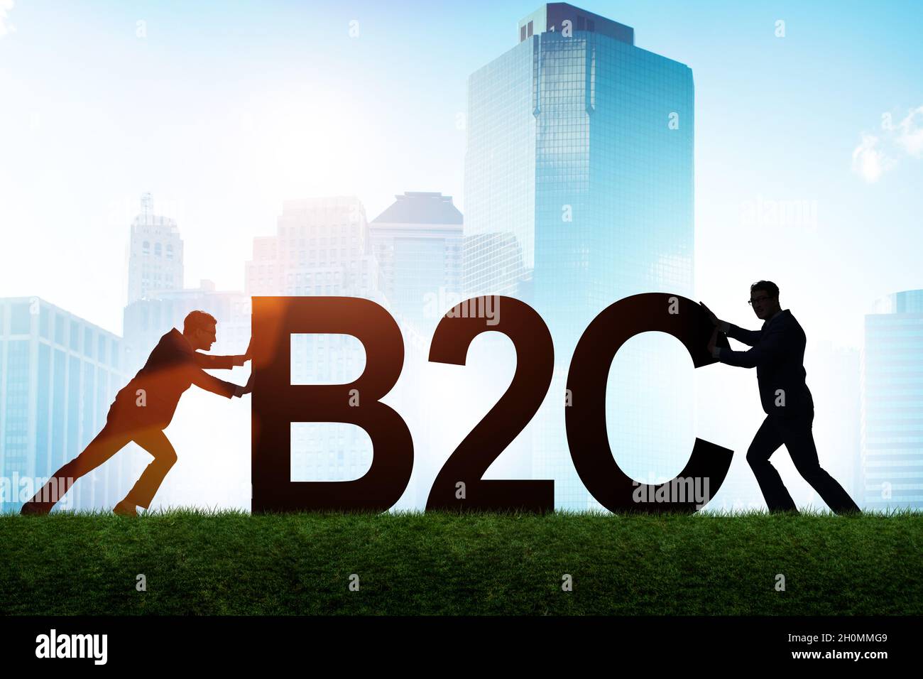 Business to customer concept with the businessman Stock Photo - Alamy