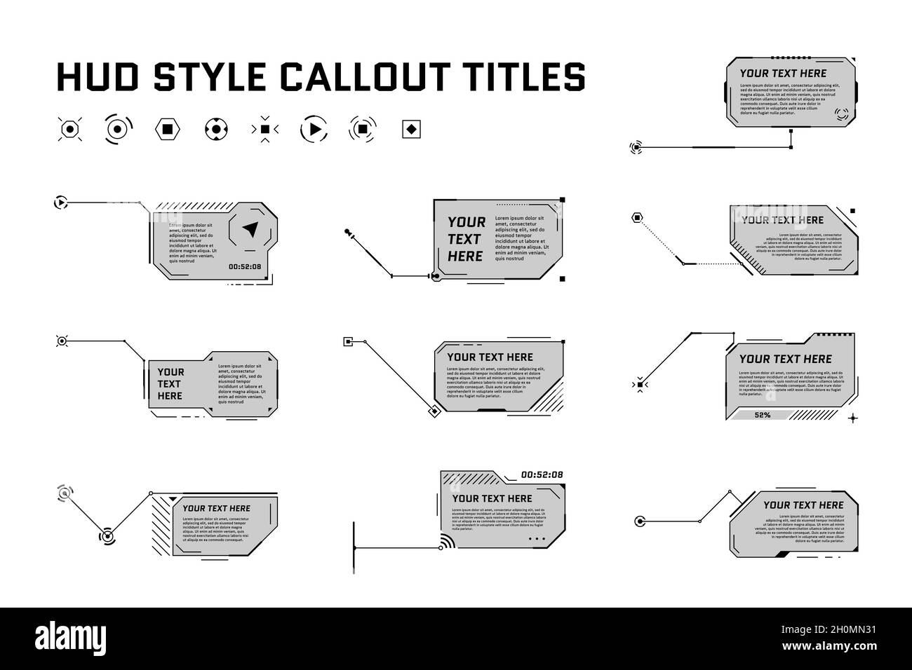 Info box with arrow Black and White Stock Photos & Images - Alamy