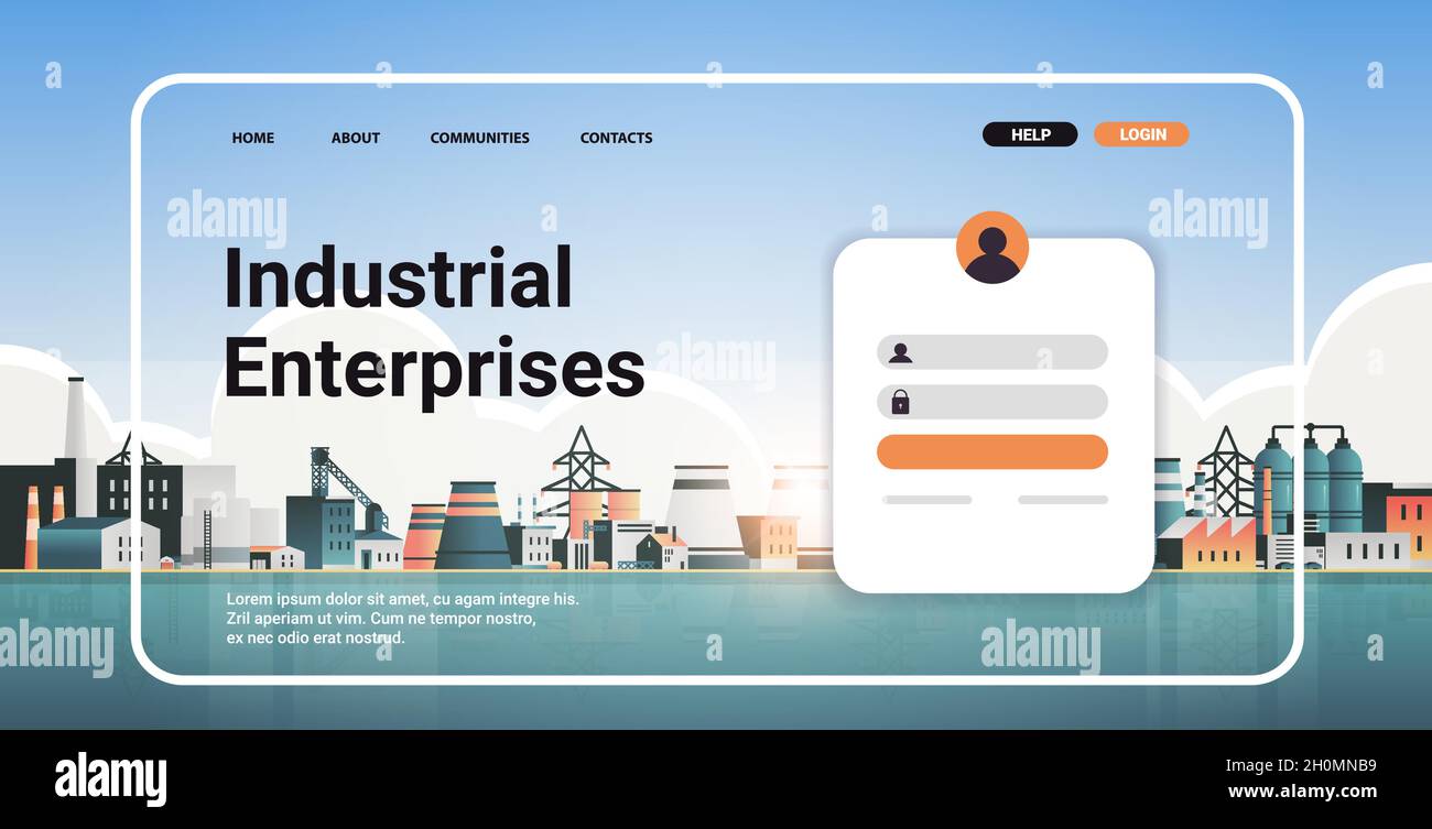 industrial enterprises portal website landing page template factories ...