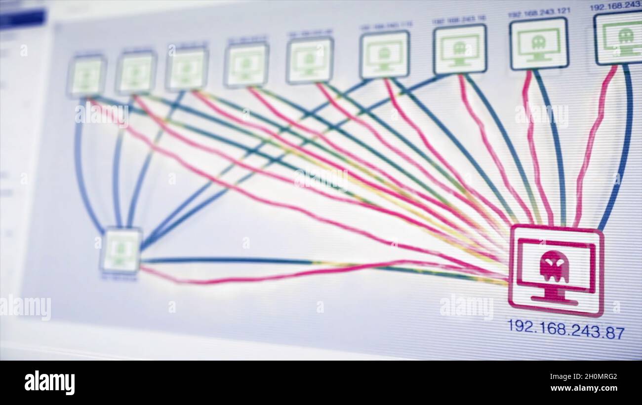 Abstract animation of the computers hacking process. Internet and data security Stock Photo - Alamy