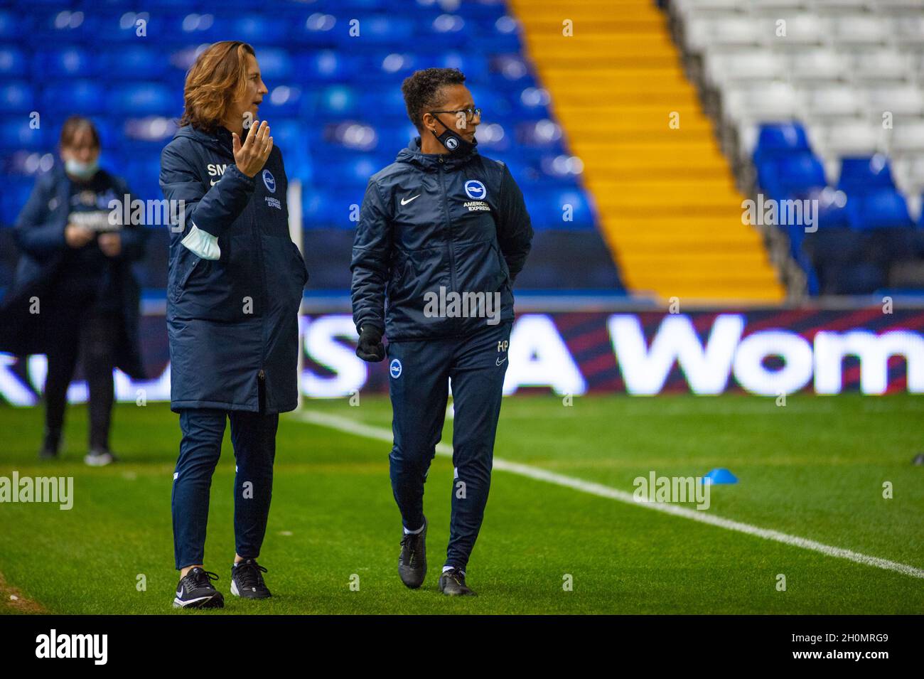 Hope Powell (Brighton & Hove Manager) pre game During the Women's ...