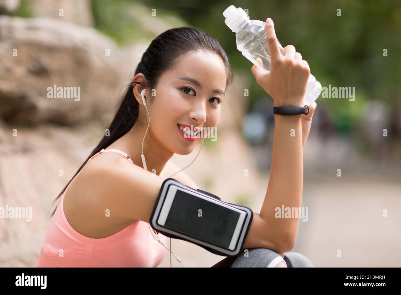 Drinking water after working out hi-res stock photography and images ...