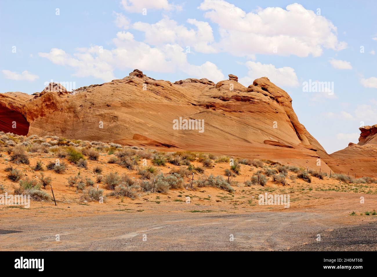 Smooth Rock Outcropping From Years Of Erosion Stock Photo - Alamy