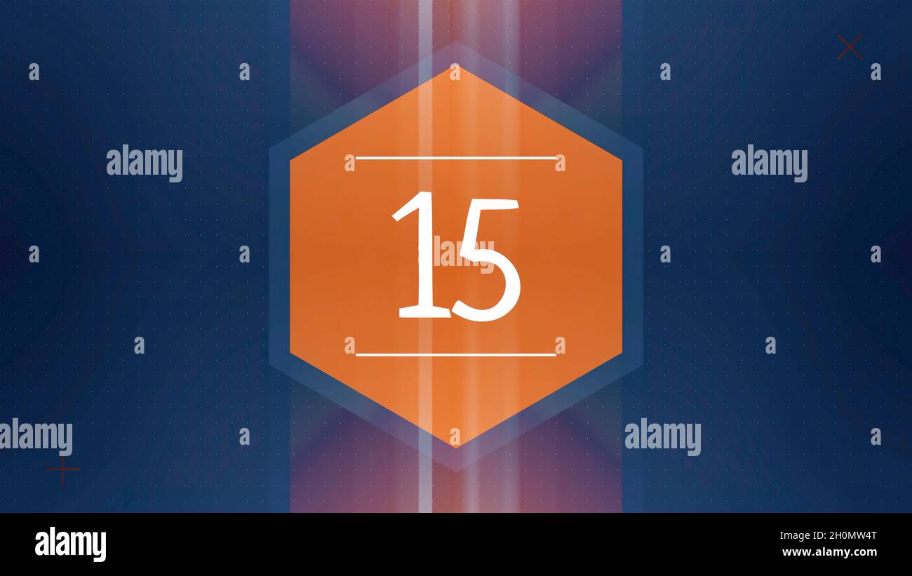 The number 15 appears and has glow and light streaks. Numbers Animation ...