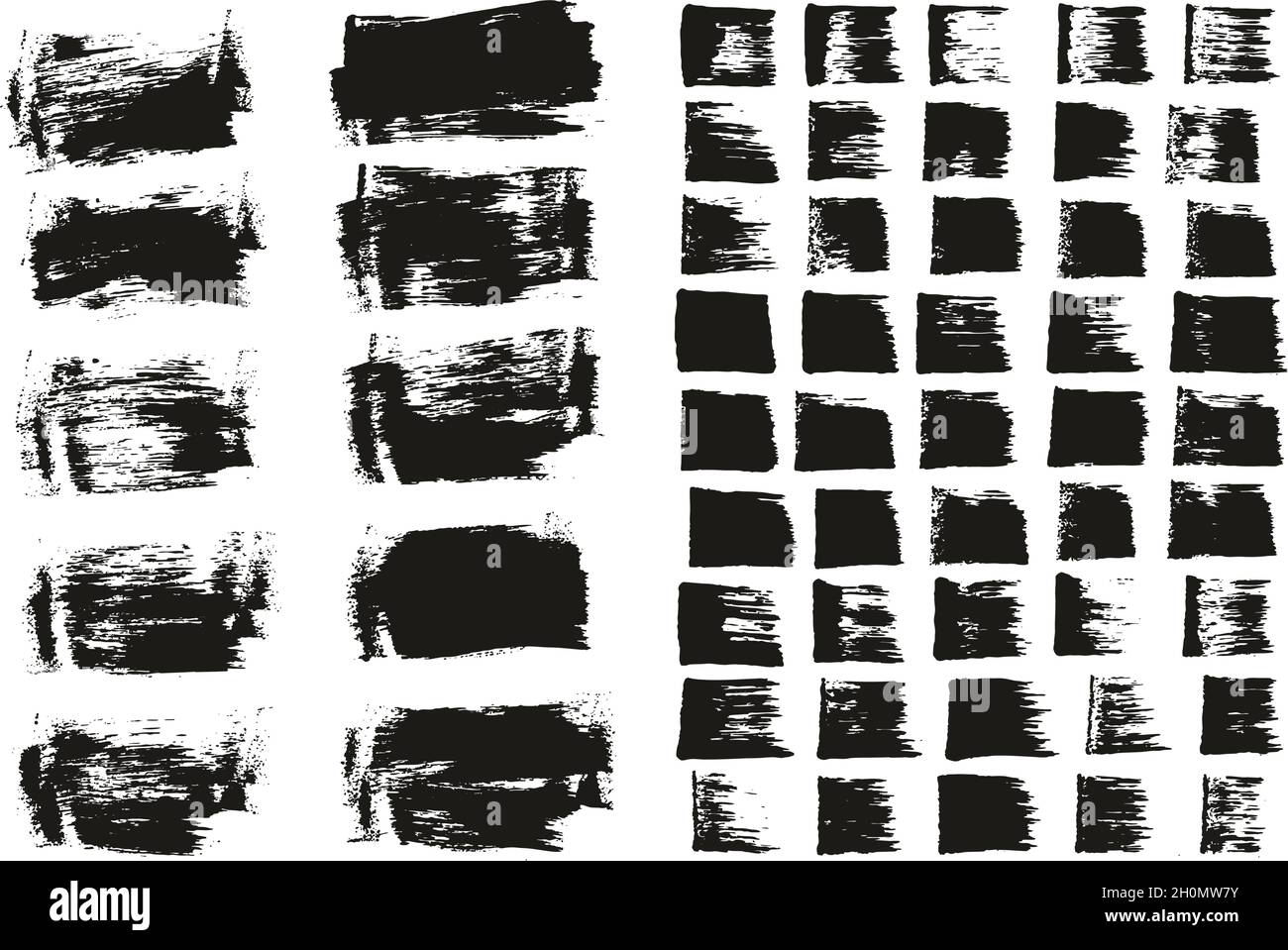 Flat Sponge Thin Artist Brush Short Background & Straight Lines Mix ...