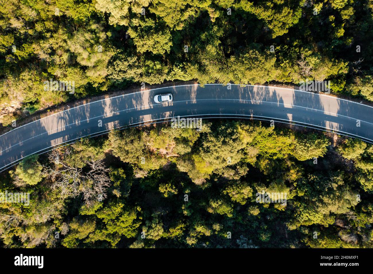 Aerial view of car driving on highway hi-res stock photography and ...