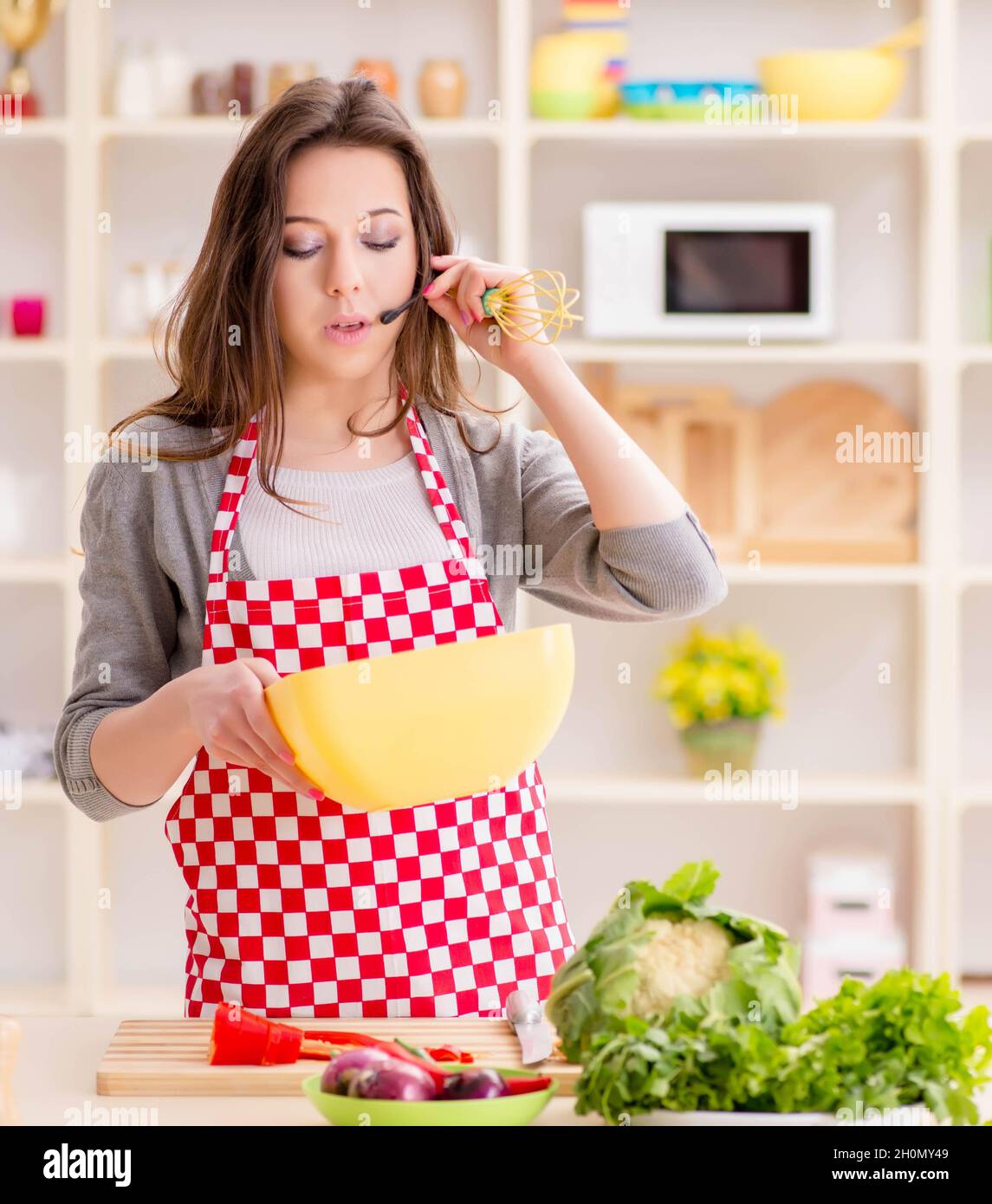 Professional cook filming cooking show hi-res stock photography and ...
