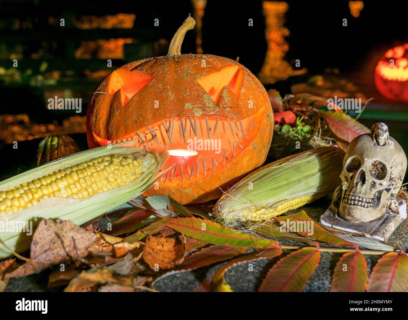 Smiling pumpkins hi-res stock photography and images - Alamy