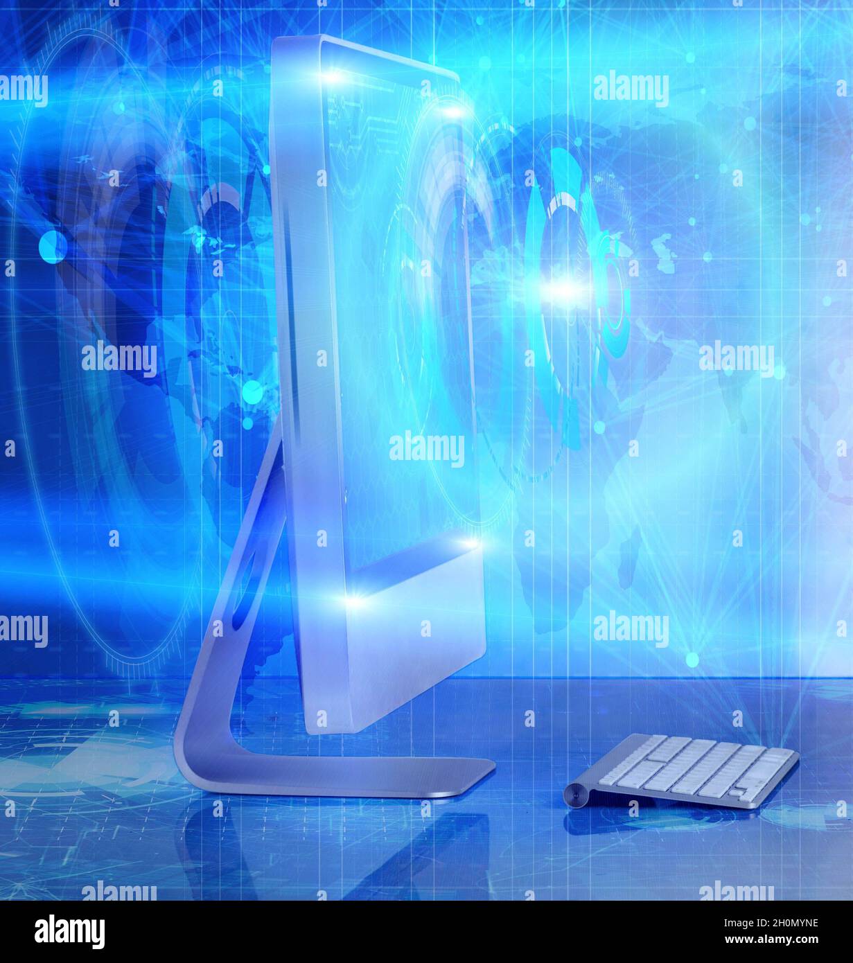 The computer screen in business concept Stock Photo - Alamy