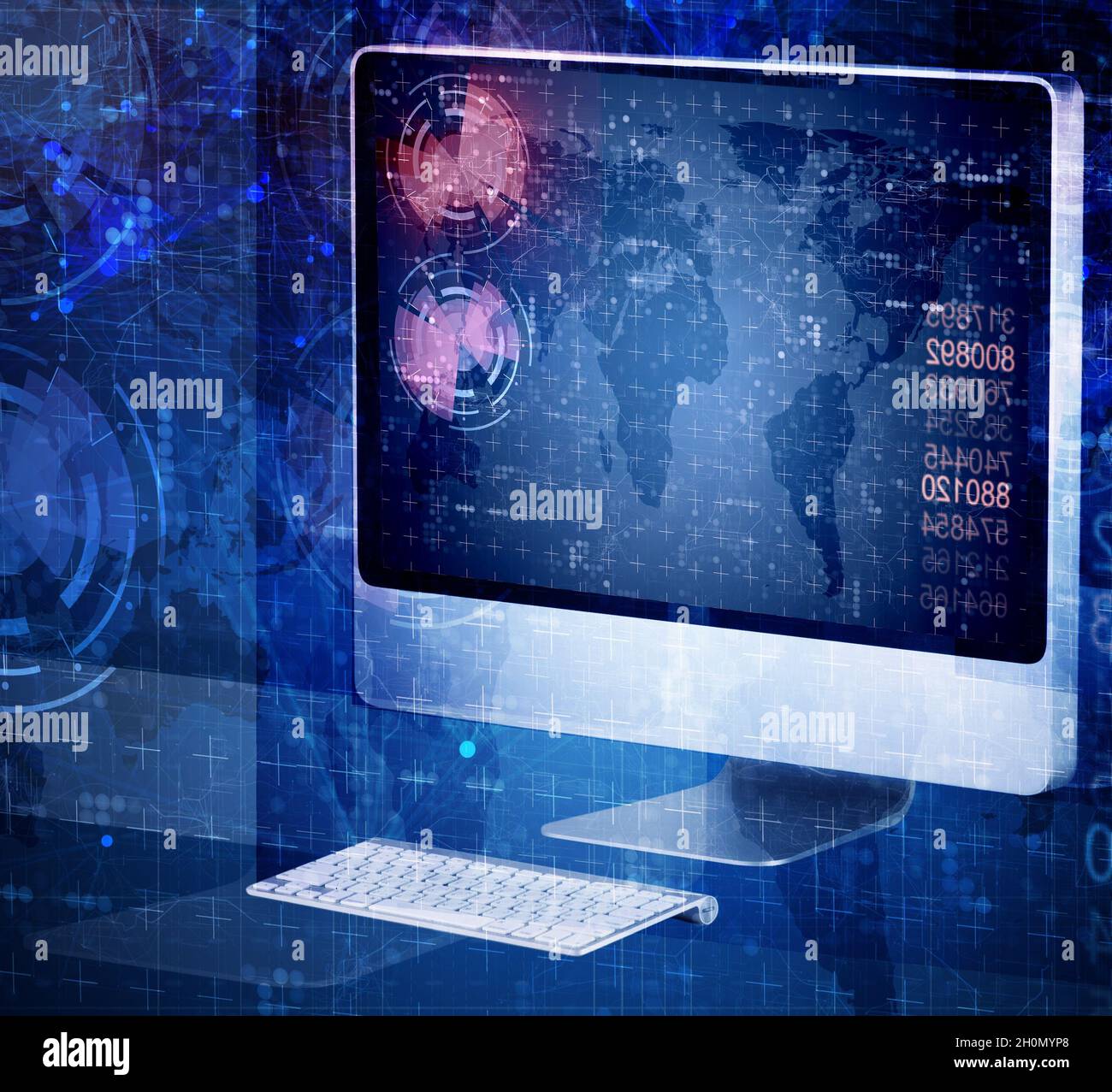 The computer screen in business concept Stock Photo - Alamy
