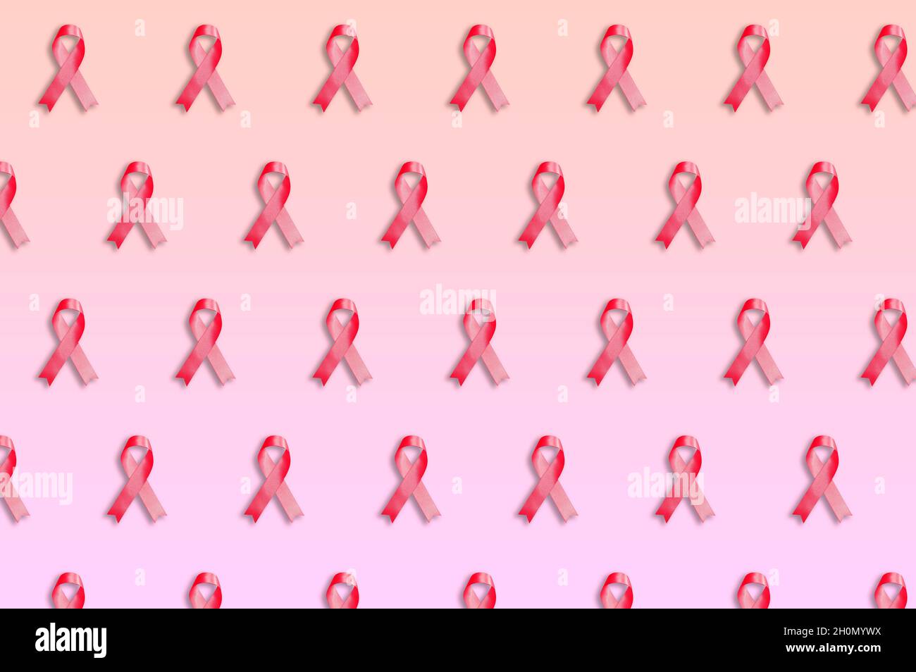 Flatlay of red ribbons that represent World AIDS Day Stock Photo - Alamy