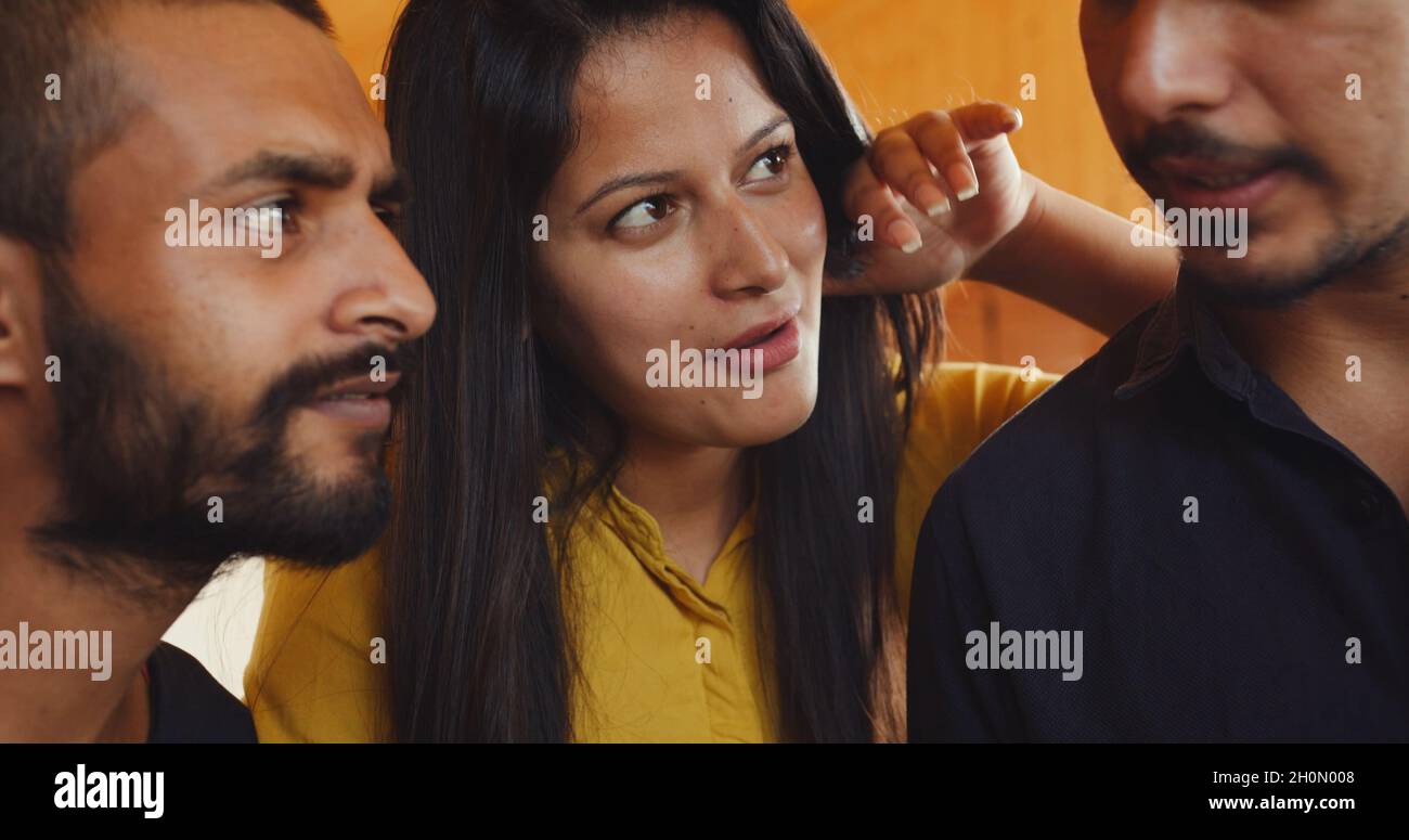 South Asian young people from India indoors Stock Photo - Alamy