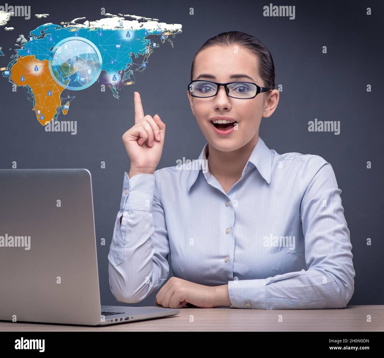 The social networks and online interactions concept Stock Photo - Alamy