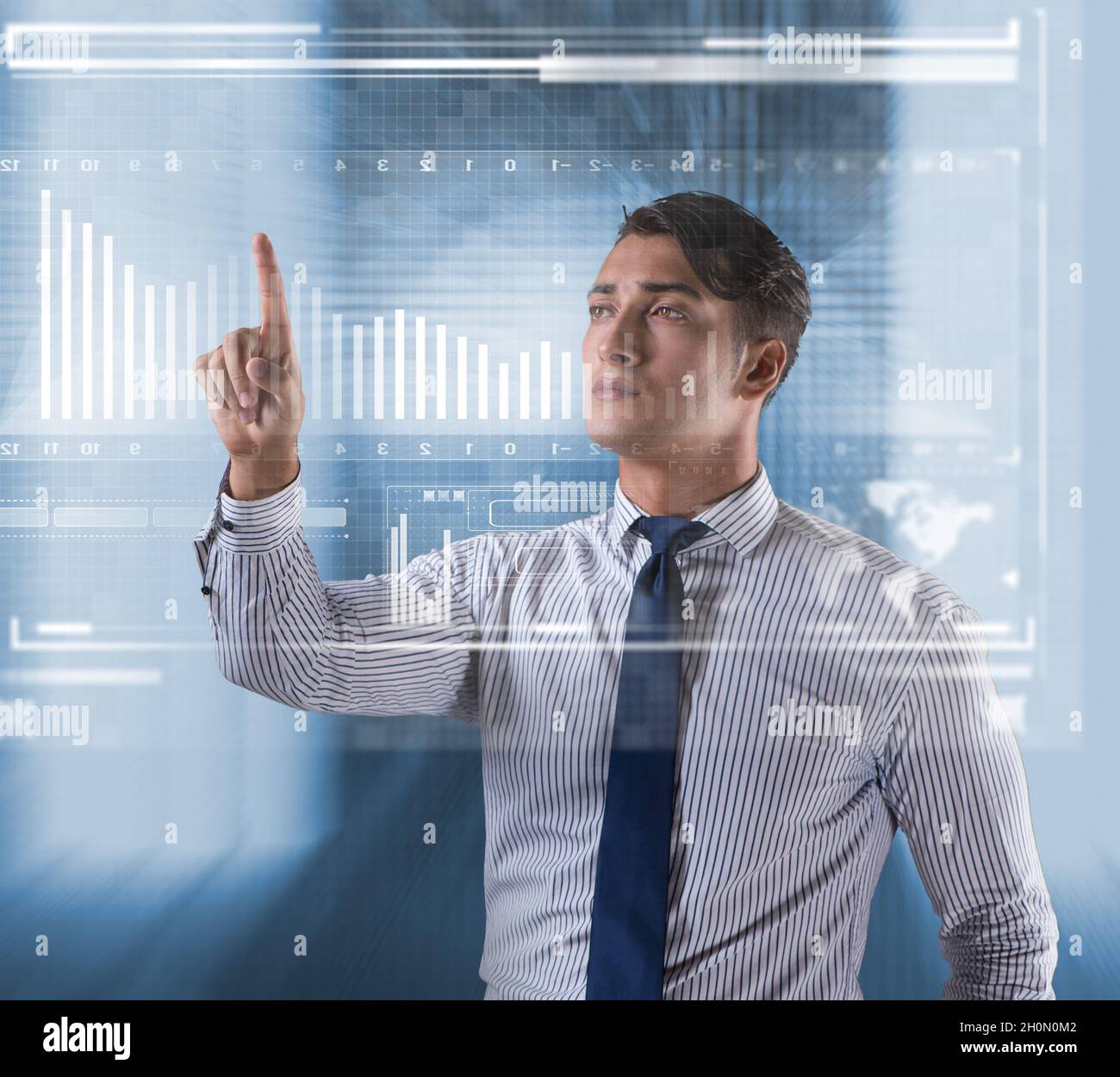 The man in stock exchange trading concept Stock Photo - Alamy