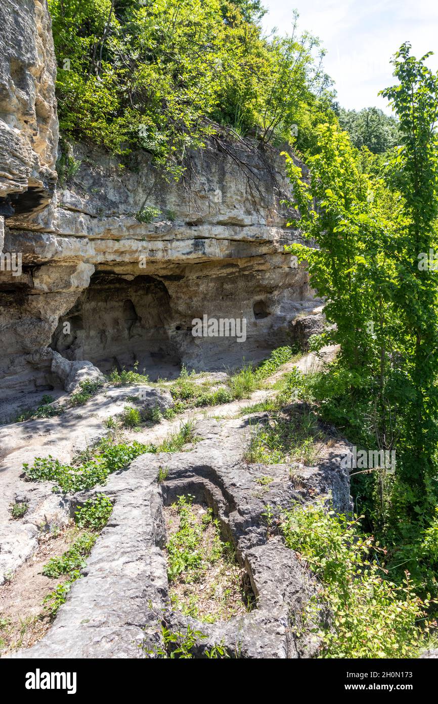 Medieval Albotin Rock Monastery, Vidin Region, Bulgaria Stock Photo - Alamy