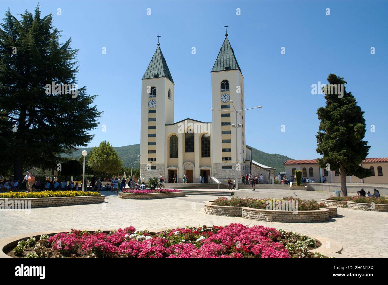 Catholic pilgrimage site, the shrine of Our Lady of Medjugorje - Church ...