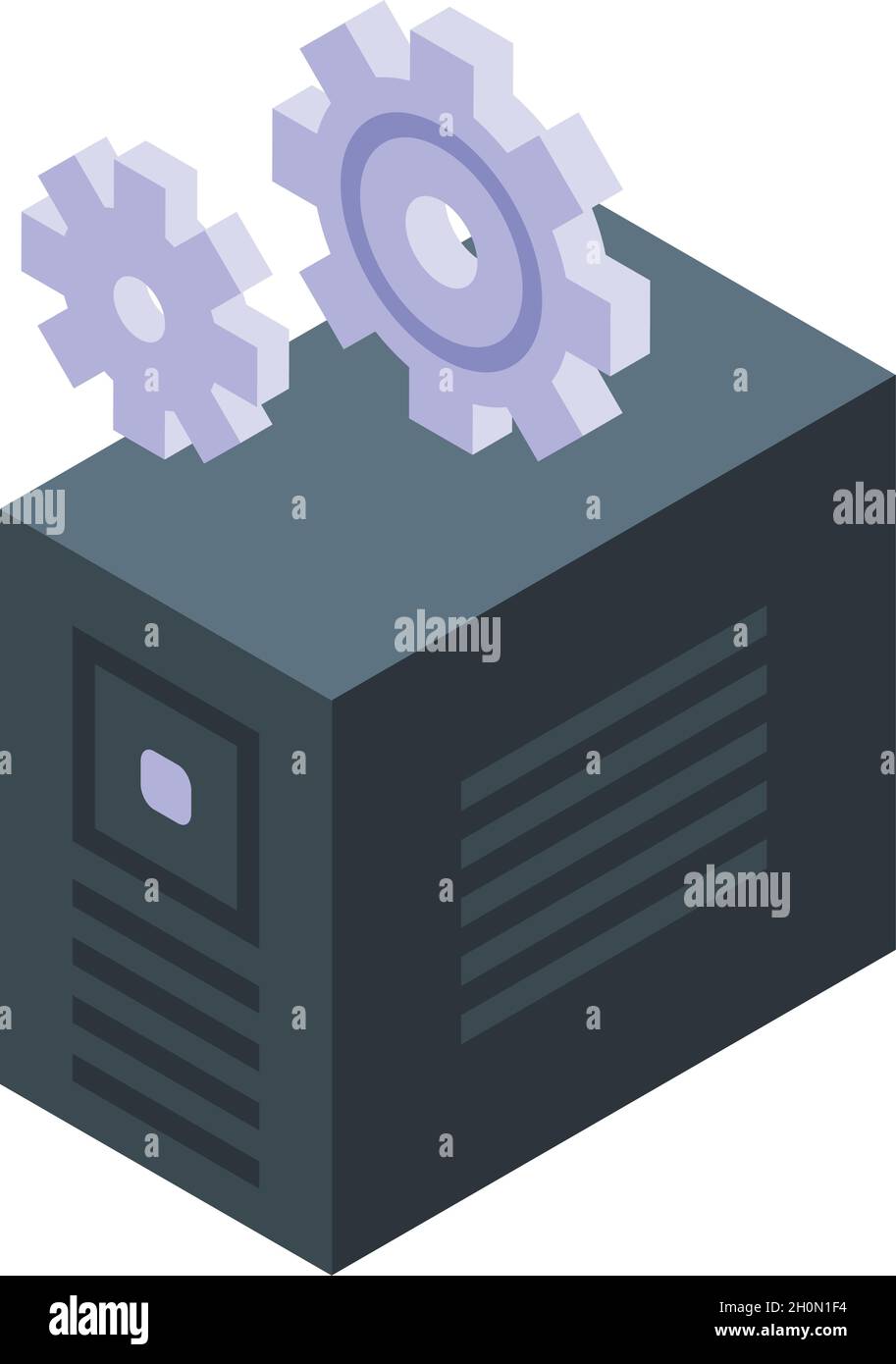 Pc software icon isometric vector. Computer maintenance. Data work ...