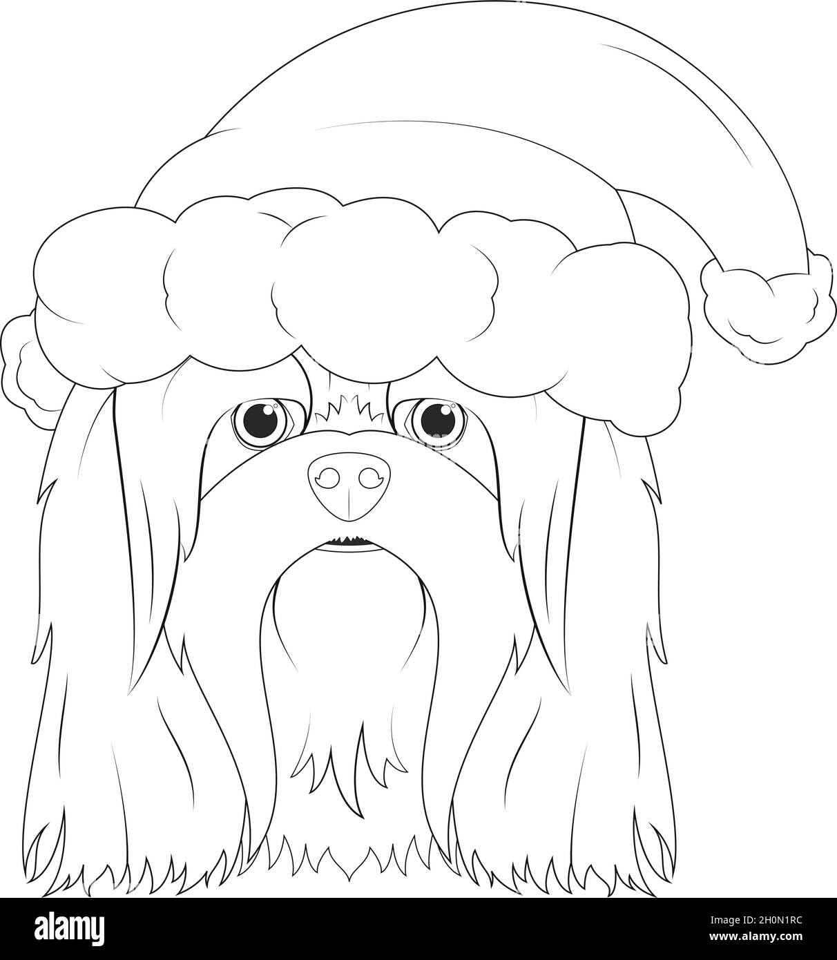 Lhasa Apso Dog Coloring Page Isolated For Kids Stock Vector, 44% OFF