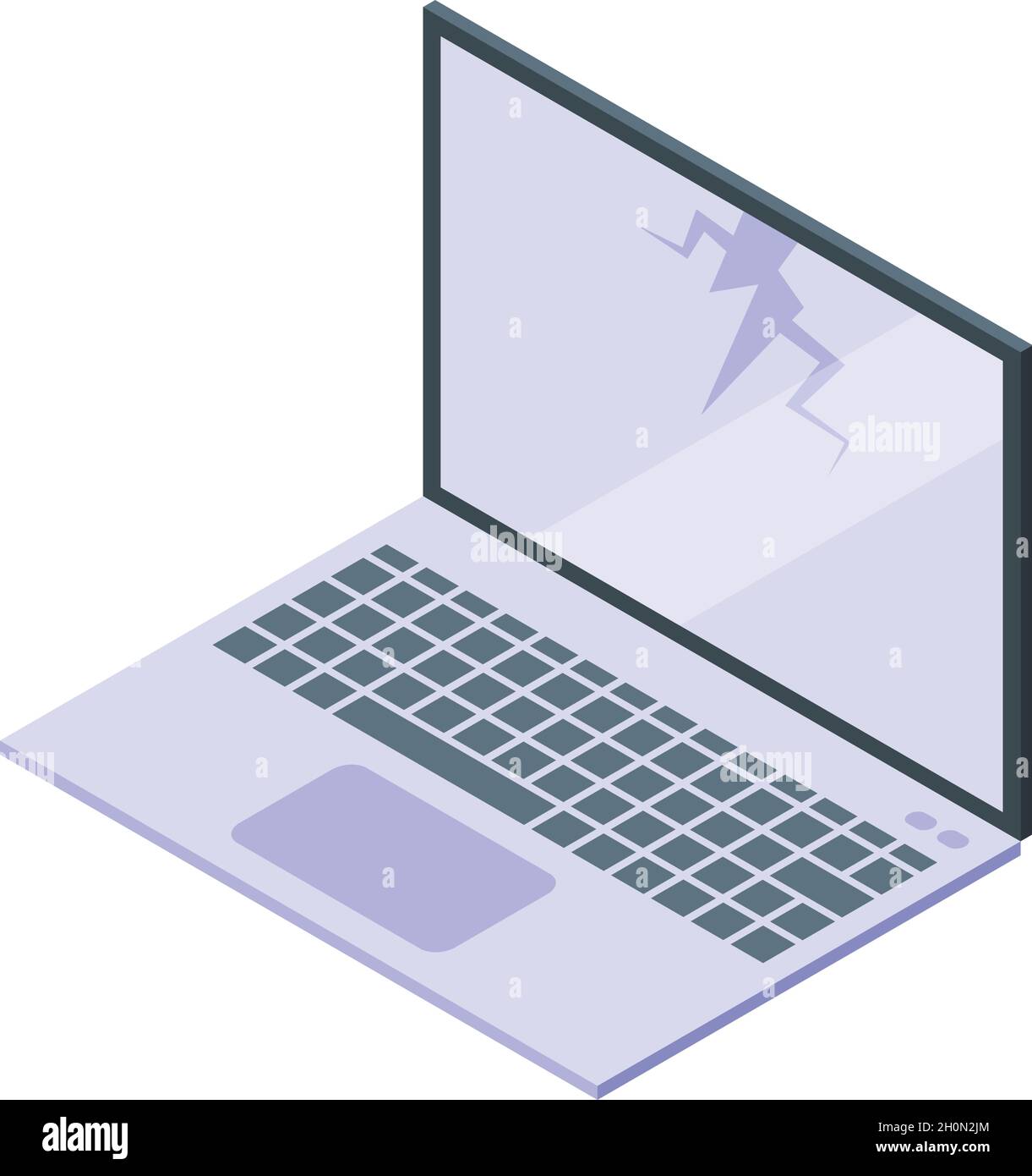 Fix laptop screen icon isometric vector. Repair service. Mobile service ...