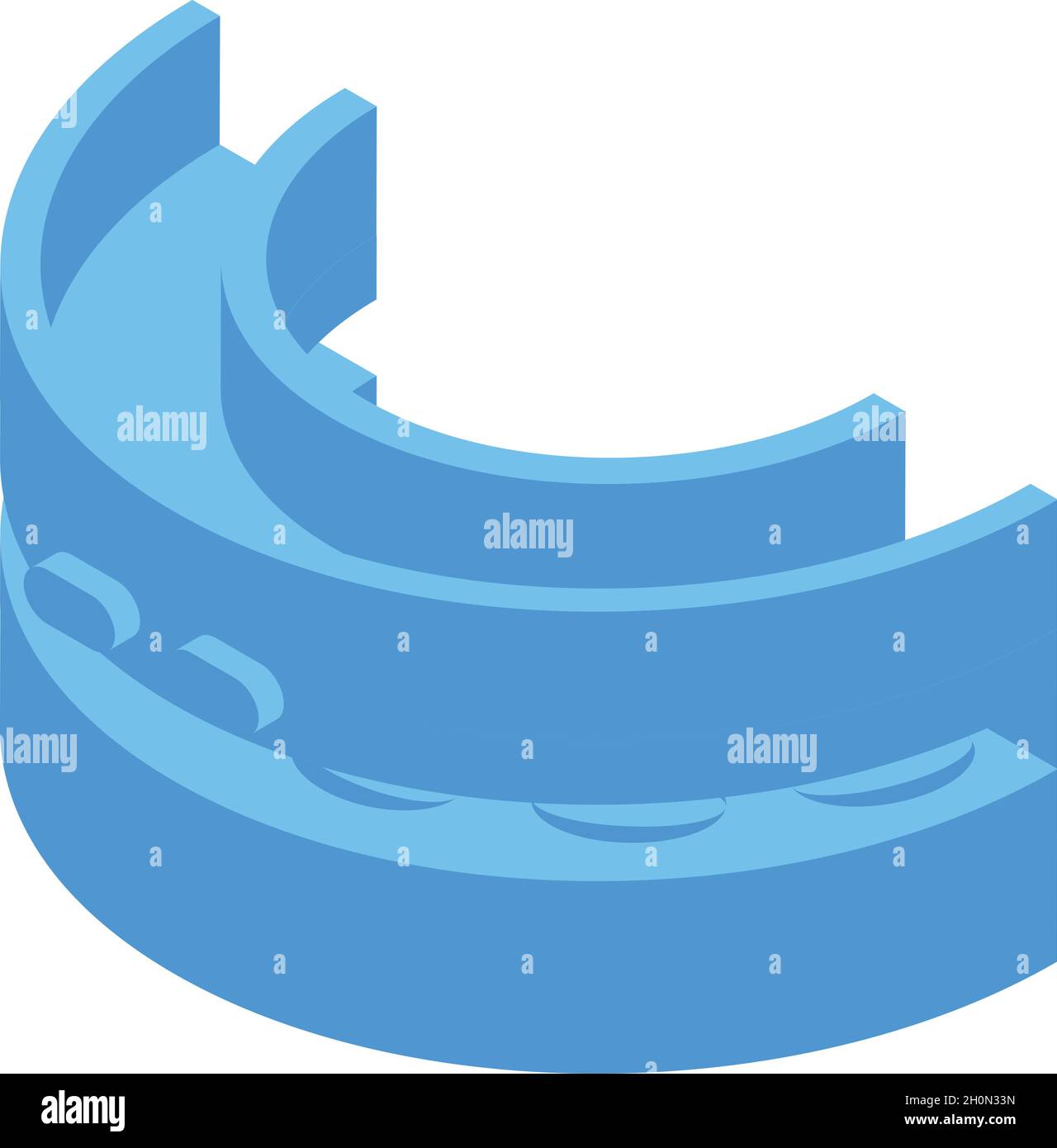 Teeth brackets icon isometric vector. Tooth dental. Dentist correction ...