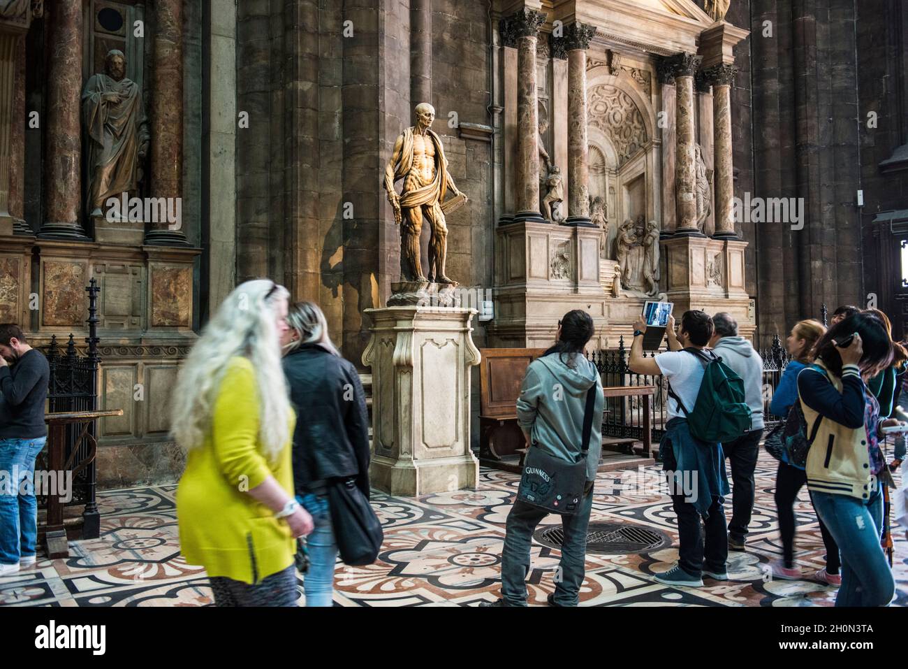 ITALY. LOMBARDY. MILAN. STATUE OF SAINT BARTHOLOMEW (FLAYED THE ...