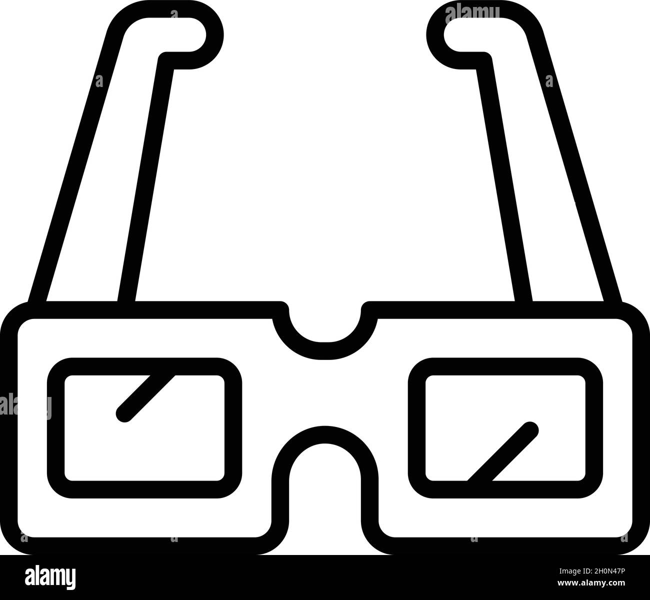 Optic glasses icon outline vector. Visual perception. Sensory cognitive ...