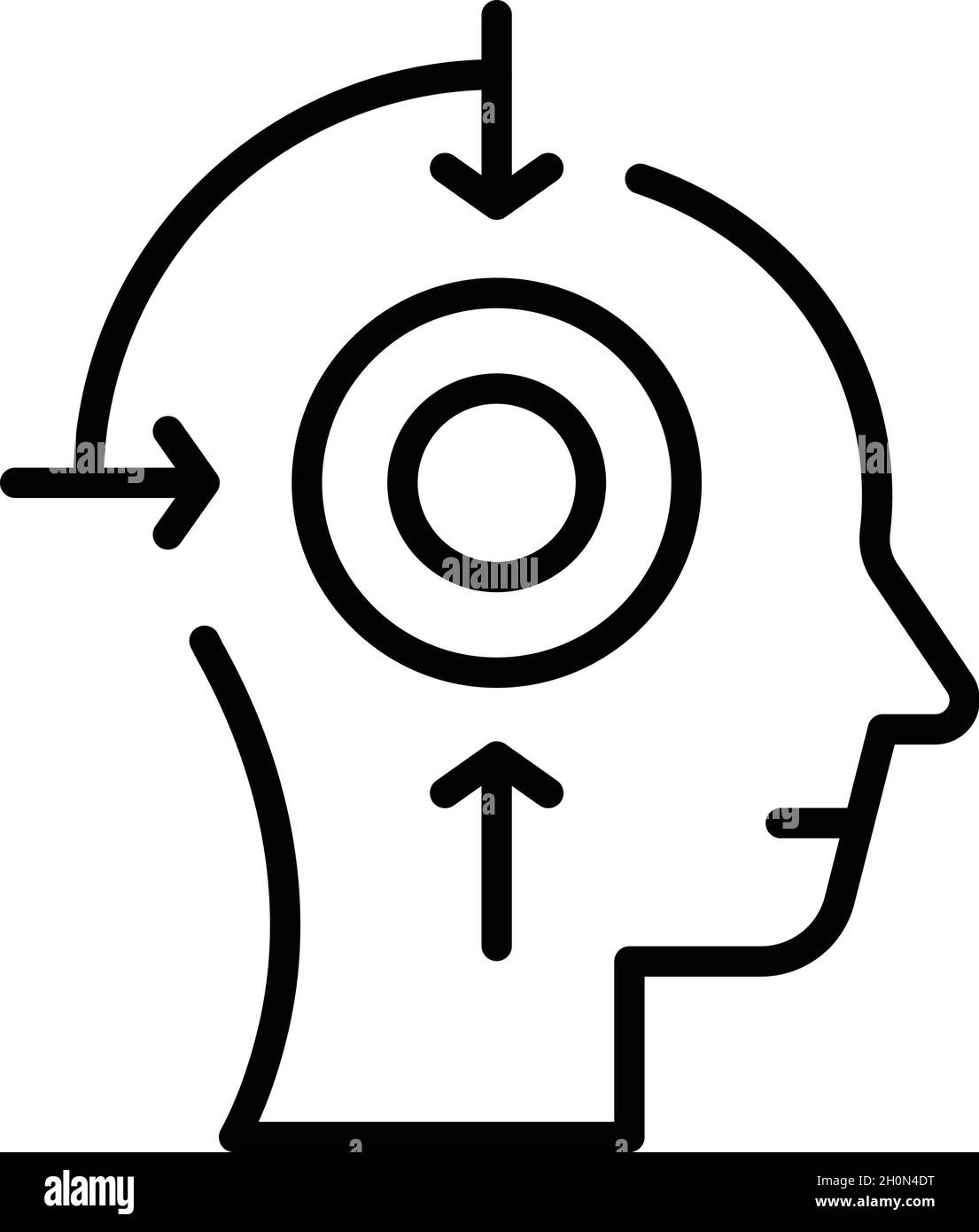 Cognitive system icon outline vector. Visual perception. Sensory ...