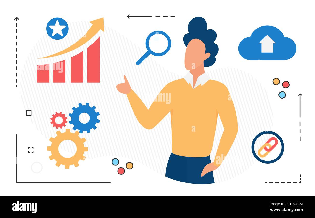 Businessman working on financial analytics, chart graph bar growth ...