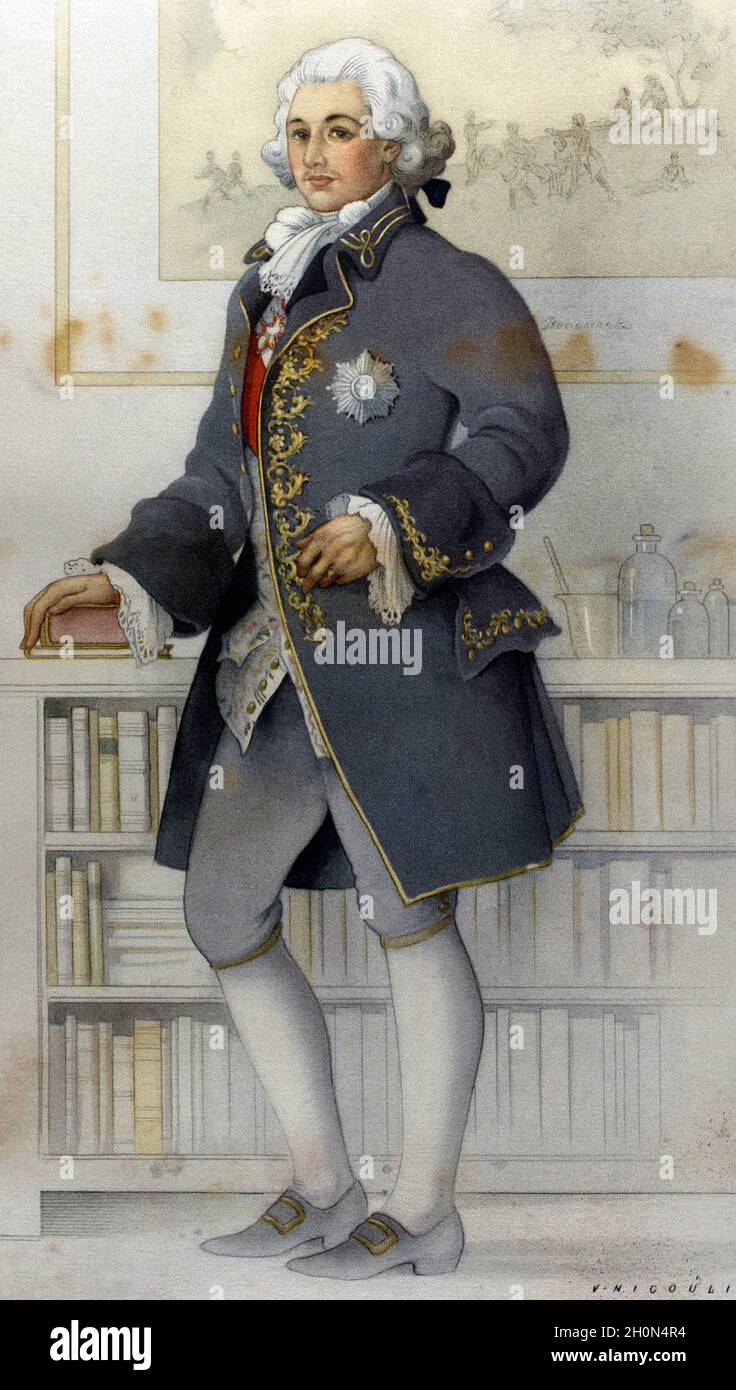 History of medicine. French doctor. 18th century. Illustration Stock ...