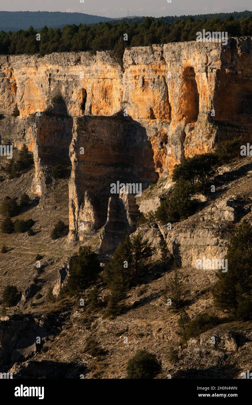 View of the Lobos River Canyon (Cañon del rio lobos) since la Galiana ...